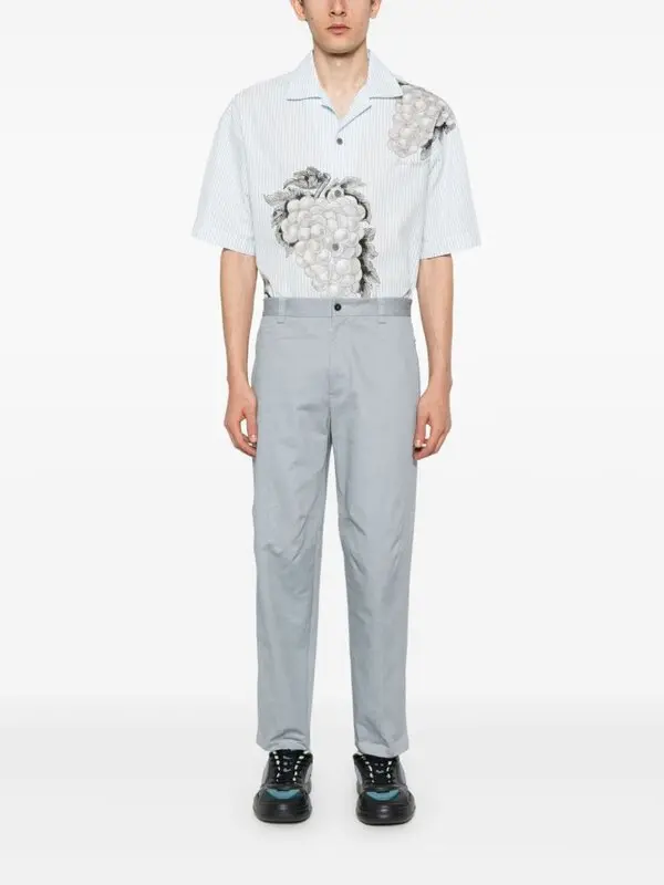 LANVIN Biker Straight-leg Trousers - Grey