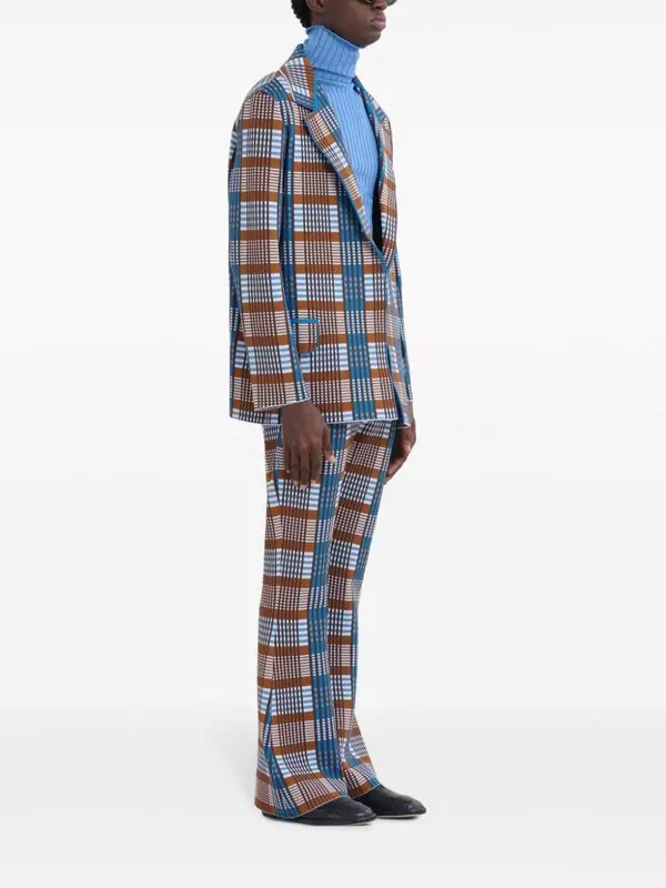 Marni Check-print Flared Trousers