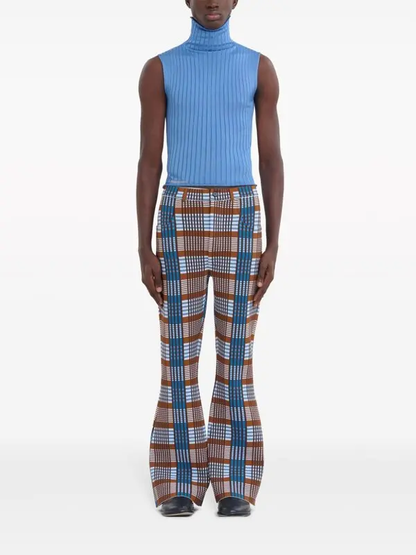 Marni Check-print Flared Trousers