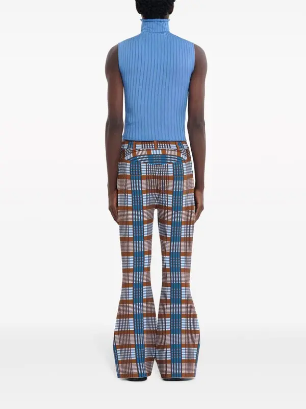 Marni Check-print Flared Trousers