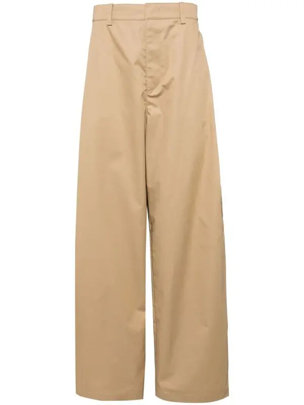 SYSTEM Wide-leg Cotton Cargo Trousers