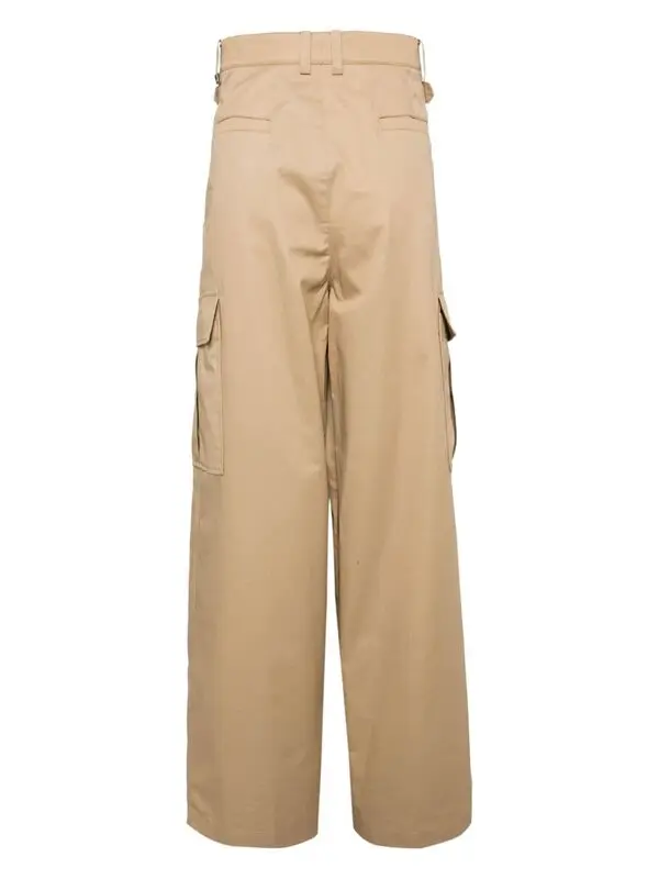 SYSTEM Wide-leg Cotton Cargo Trousers