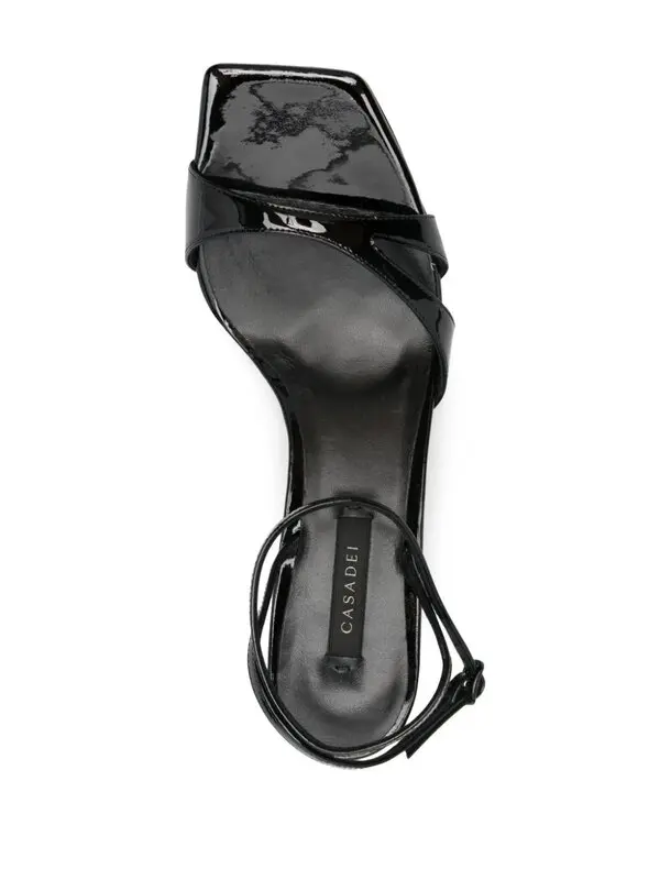 Casadei Cut-out Patent-leather Sandals