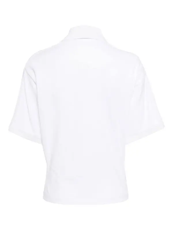 SYSTEM Asymmetric Cotton Polo Shirt