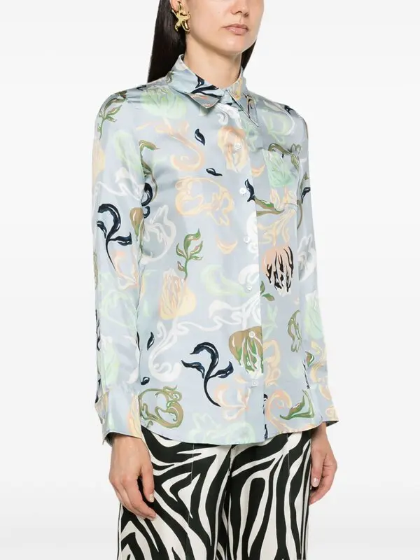 LANVIN Graphic-print Silk Shirt