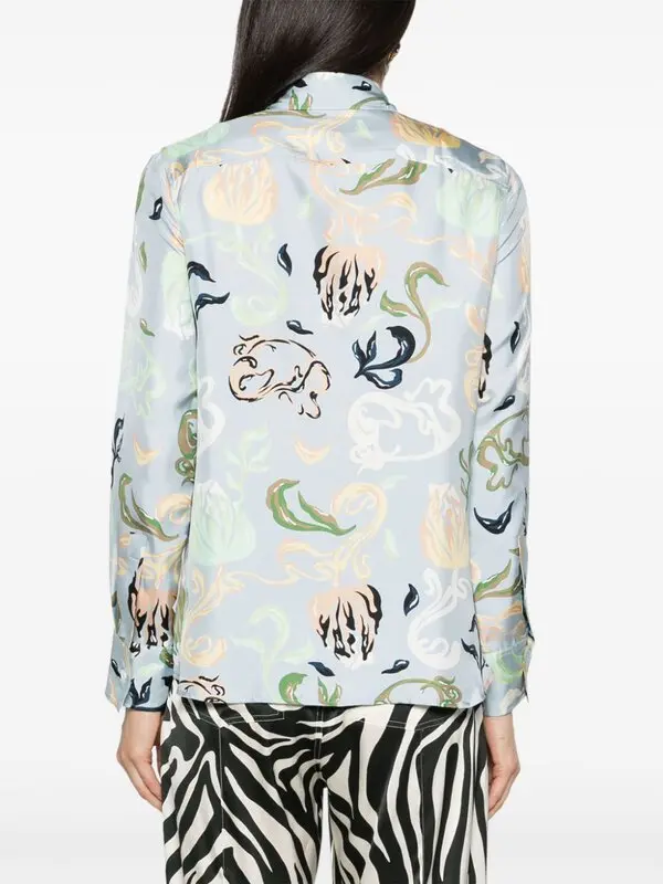 LANVIN Graphic-print Silk Shirt