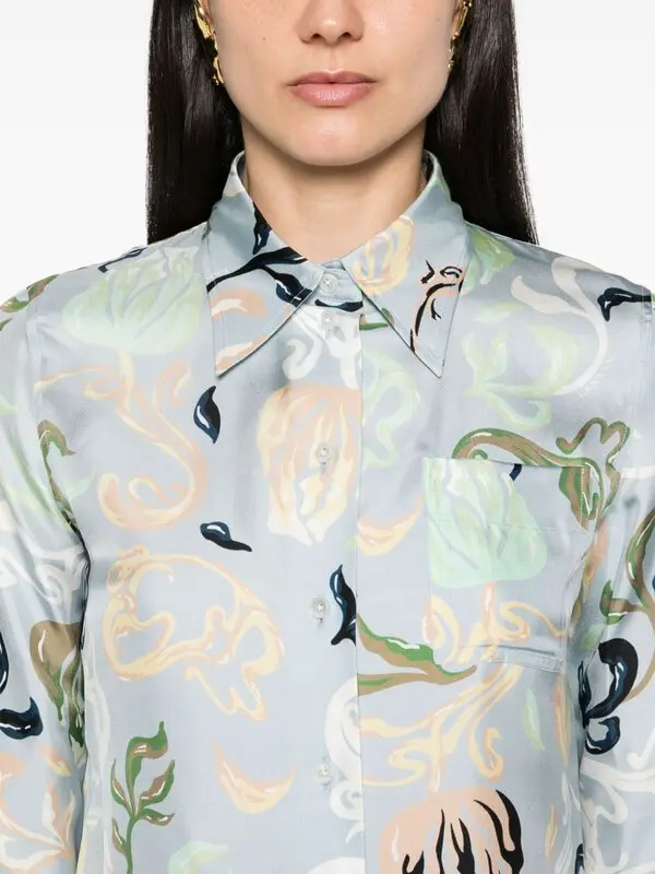 LANVIN Graphic-print Silk Shirt