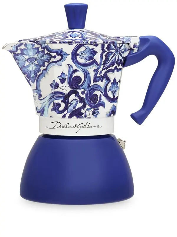 Dolce & Gabbana X Bialetti Moka Induction Large Coffee Maker - Blue
