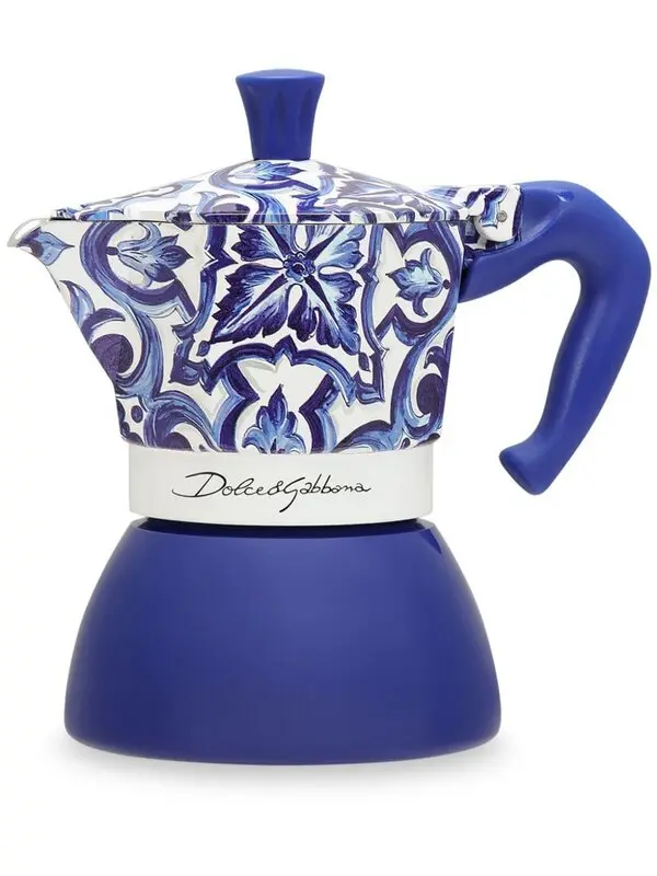 Dolce & Gabbana X Bialetti Moka Induction Medium Coffee Maker - Blue