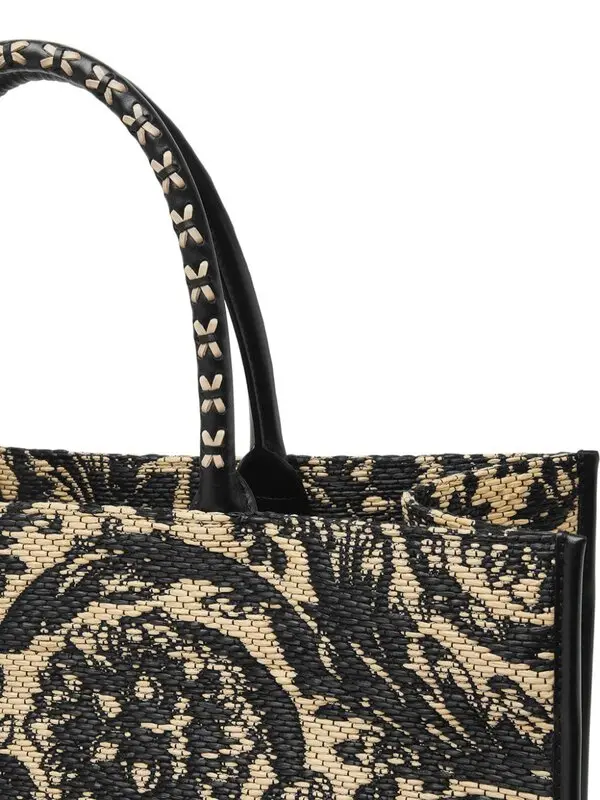 Versace Large Barocco Athena Raffia Tote Bag