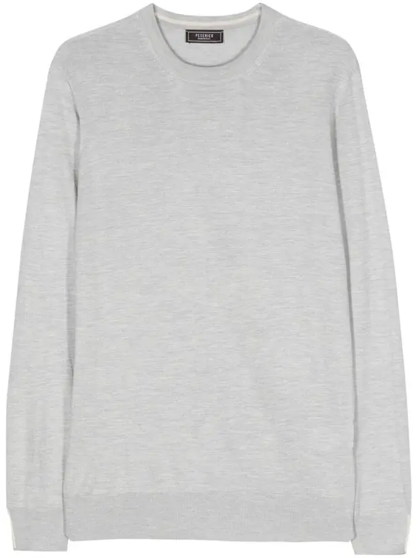Peserico Fine-ribbed Mélange Jumper - Grey