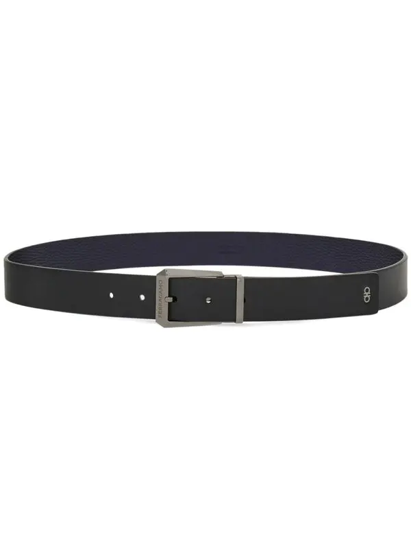 FERRAGAMO Logo-engraved Reversible Belt - Blue