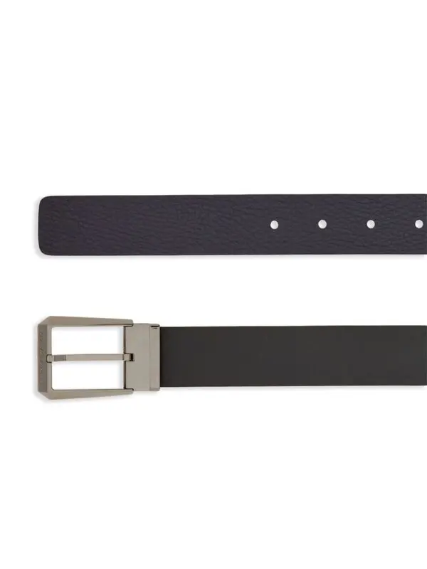 FERRAGAMO Logo-engraved Reversible Leather Belt - Blue