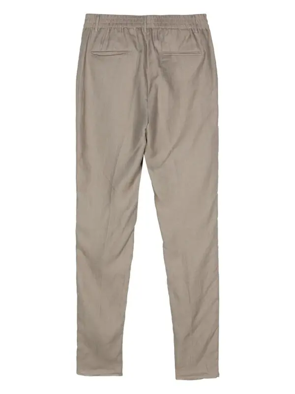 Peserico Linen Tapered Trousers - Green