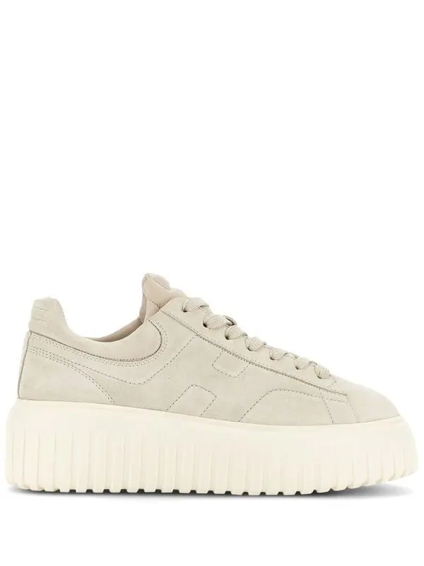 Hogan H-stripes Suede Sneakers - Neutrals