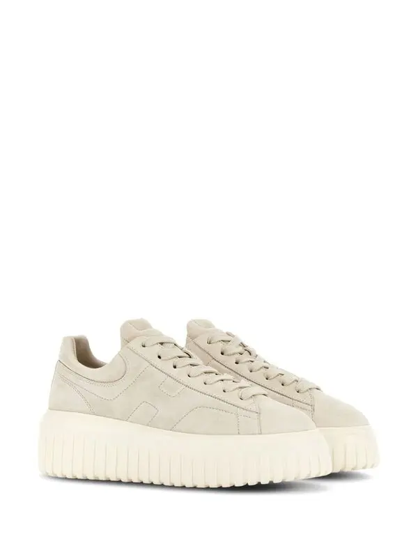 Hogan H-stripes Suede Sneakers - Neutrals