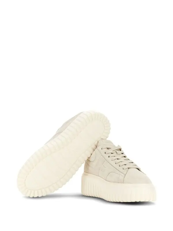 Hogan H-stripes Suede Sneakers - Neutrals