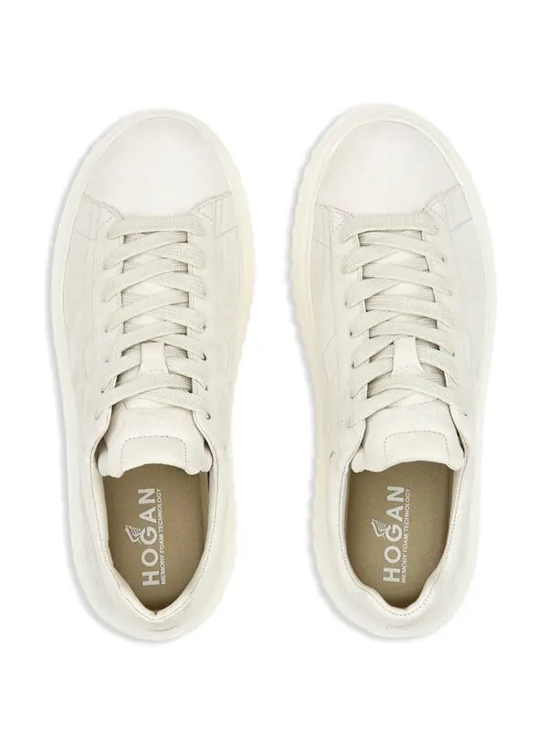 Hogan H-stripes Suede Sneakers - Neutrals