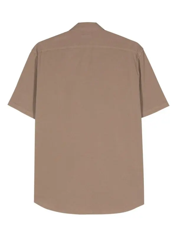 Peserico Cotton-blend Shortsleeved Shirt - Brown