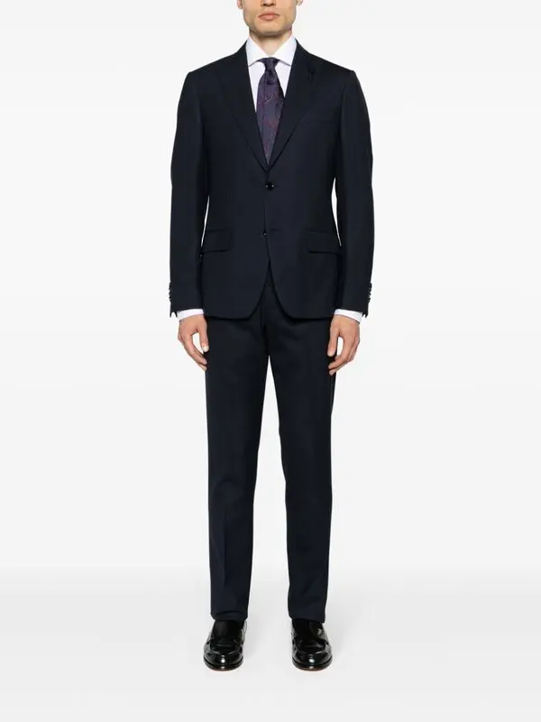 LARDINI Single-breasted Wool Suit - Blue