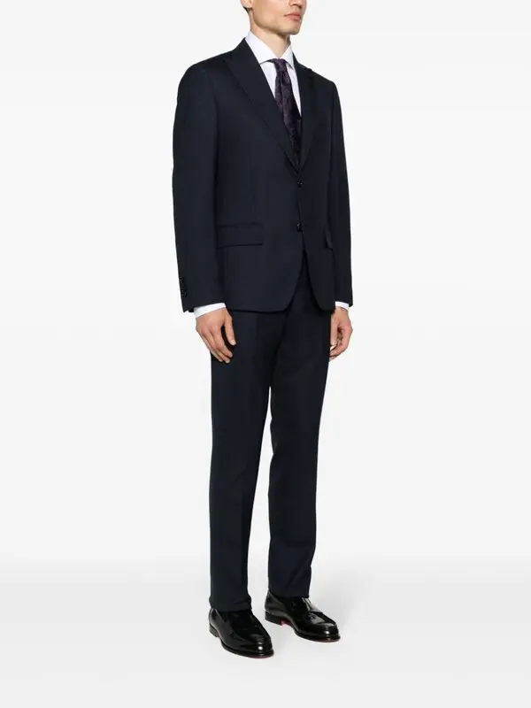 LARDINI Single-breasted Wool Suit - Blue