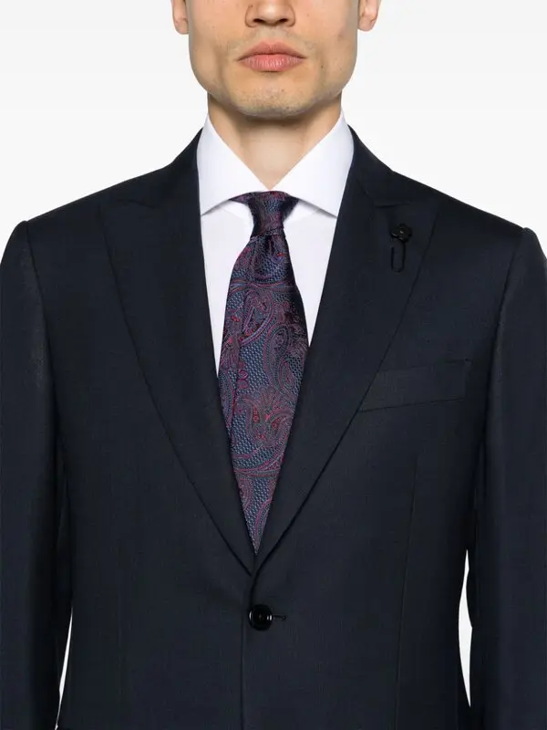 LARDINI Single-breasted Wool Suit - Blue