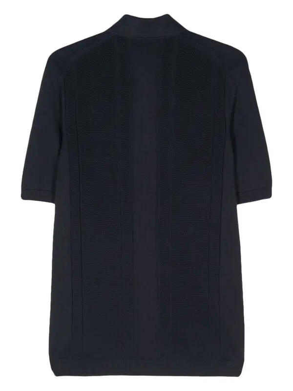 Brunello Cucinelli Knitted Polo Shirt - Blue