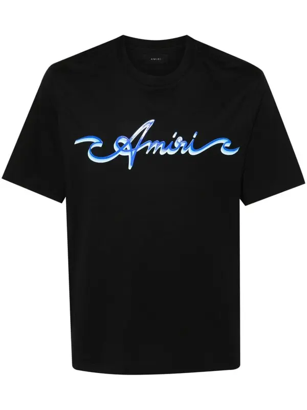 Amiri Logo-print Cotton T-shirt - Black