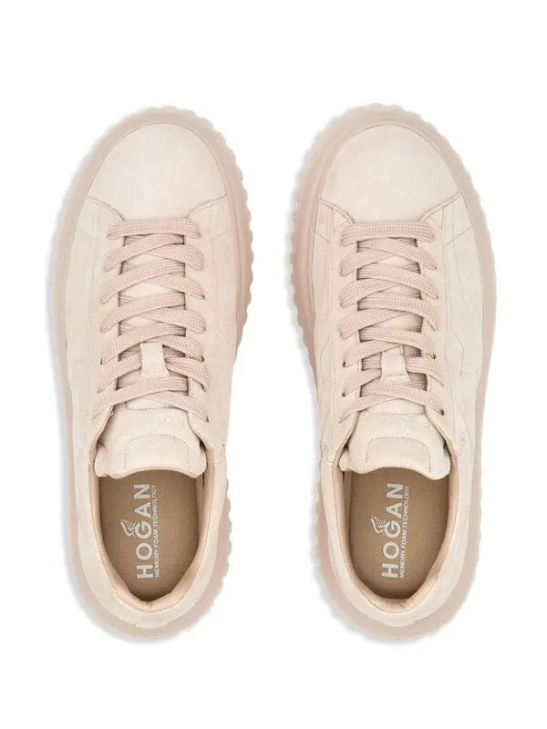 Hogan H-stripes Leather Sneakers - Pink