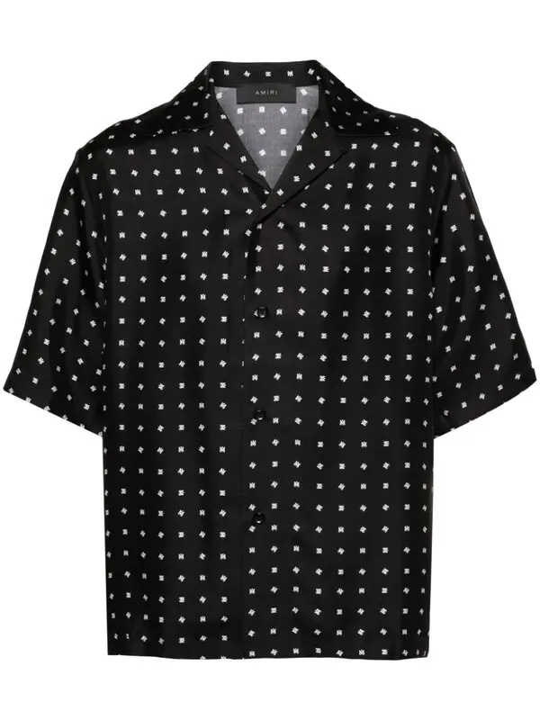 Amiri Mix And Match Ma Logo-print Shirt - Black