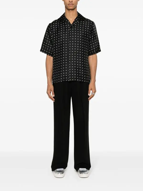 Amiri Mix And Match Ma Logo-print Shirt - Black