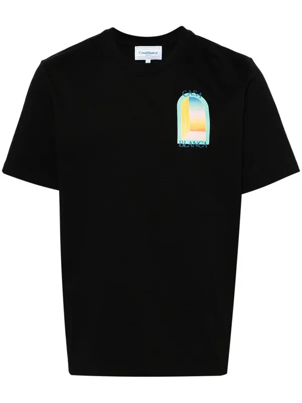 Casablanca L'arche De Nuit Cotton T-shirt - Black
