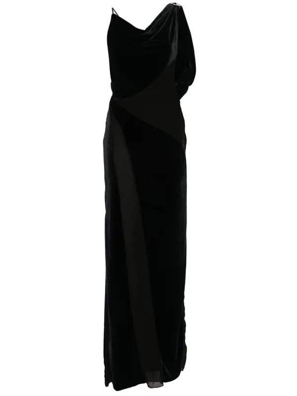 Coperni Logo-plaque Panelled Maxi Dress
