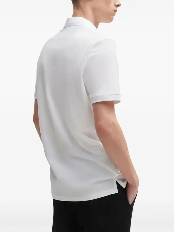 Hugo Logo-appliqué Cotton Polo Shirt - White