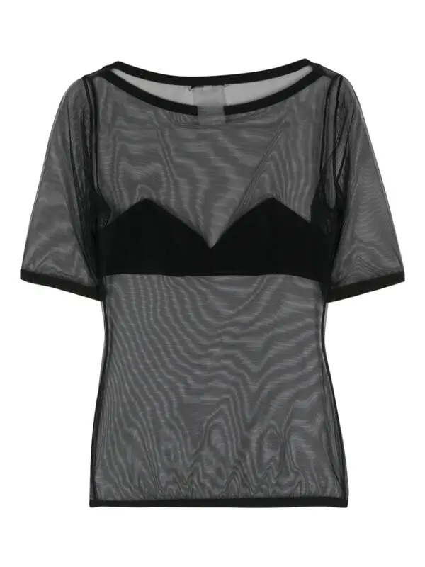 NENSI DOJAKA Bra-effect Panel Mesh T-shirt
