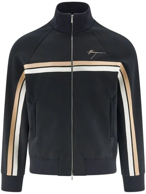FERRAGAMO Logo-engraved Zip-up Jacket