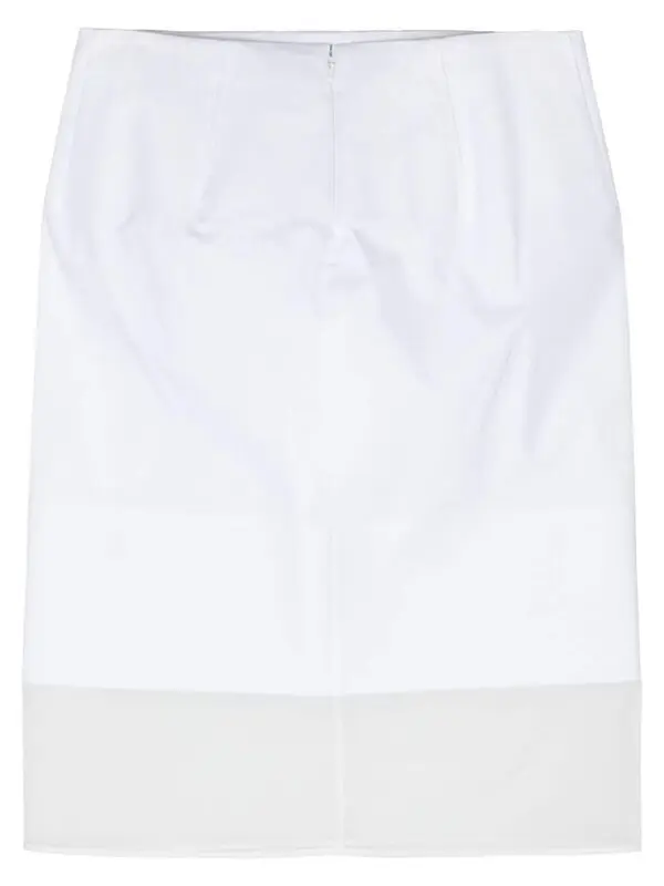 Sportmax Transparent-panel Poplin Skirt