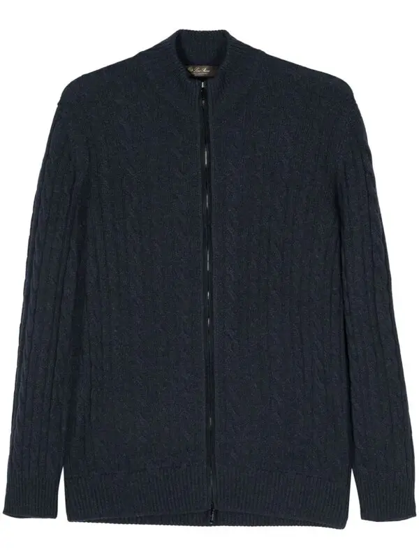 Loro Piana Cable-knit Cashmere Cardigan