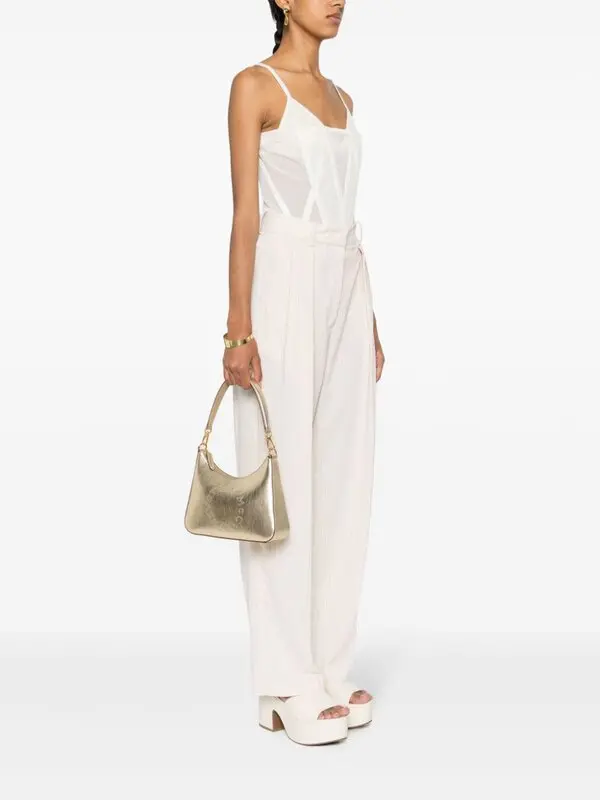 Stella McCartney Studded Logo Shoulder Bag - Gold