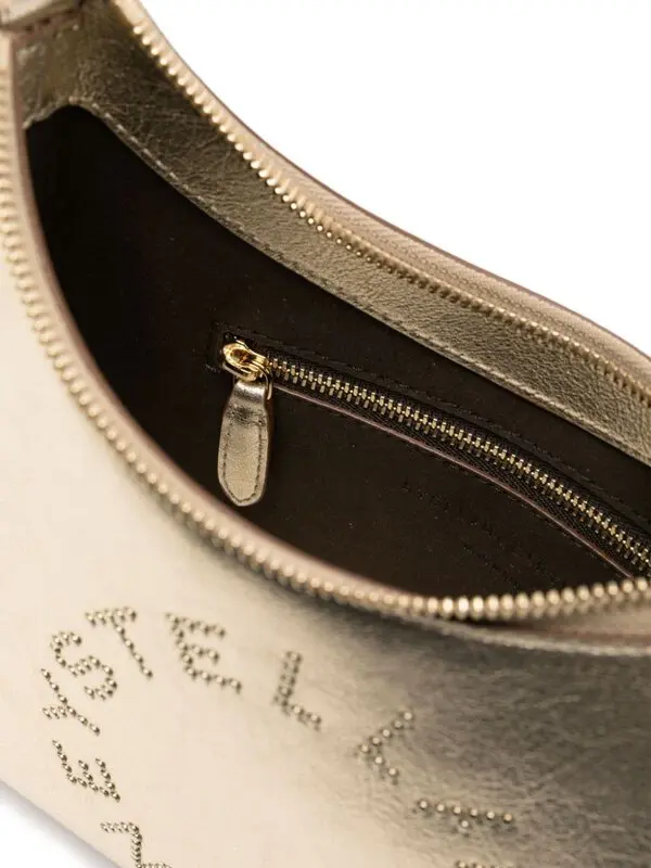 Stella McCartney Studded Logo Shoulder Bag - Gold