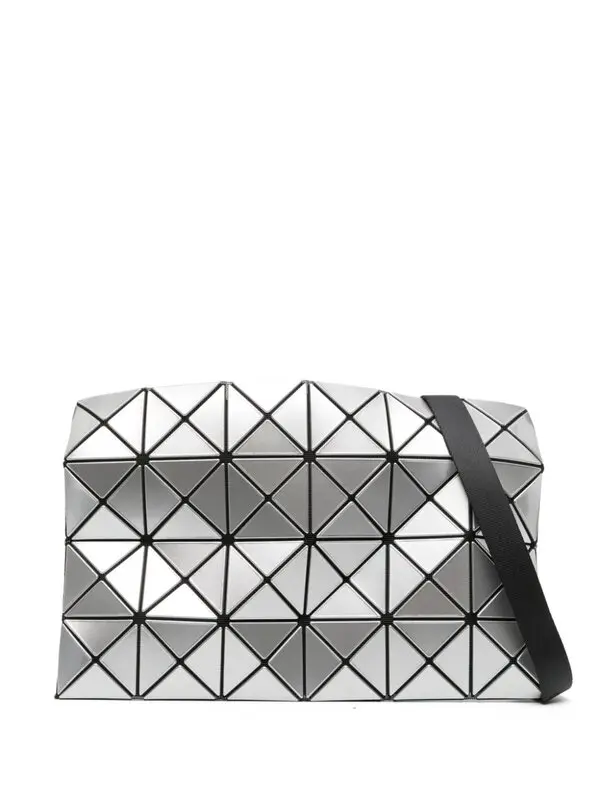 Issey Miyake Row Geometric-panels Shoulder Bag - Silver