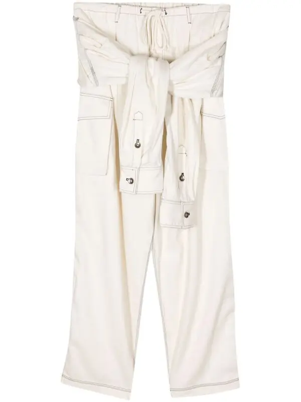 ACT Nº1 Tied-waist Cargo Trousers