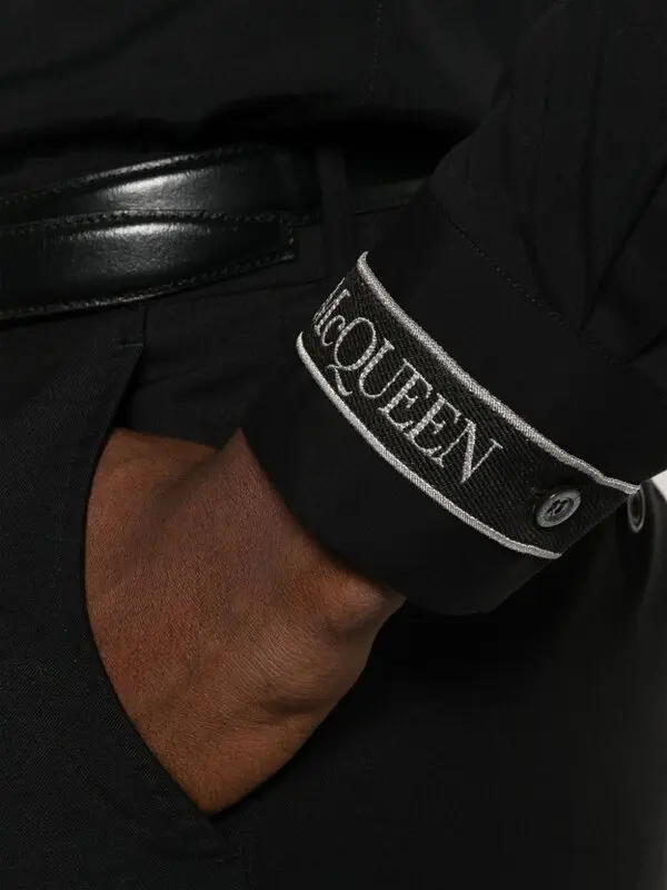 Alexander McQueen Logo-strap Cotton Shirt