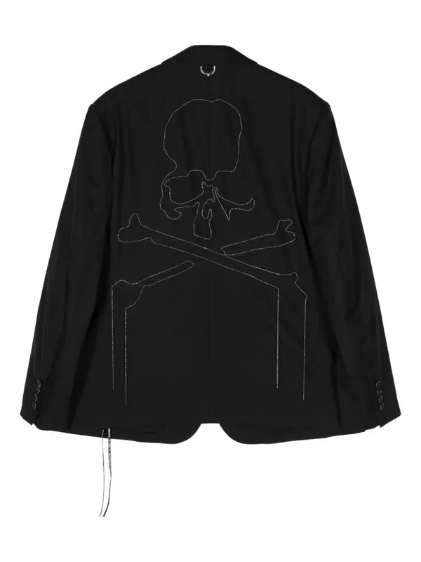 MASTERMIND WORLD Skull-embroidered Wool Blazer