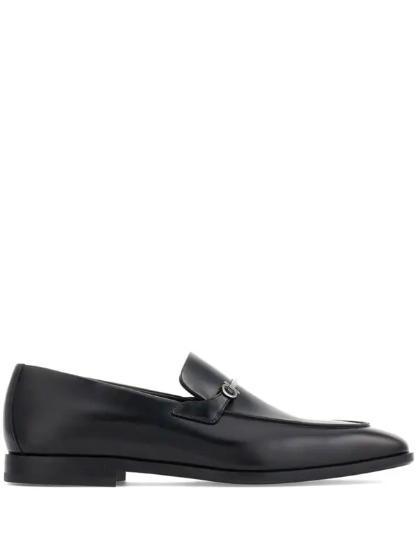 FERRAGAMO Gancini Charm Leather Loafers