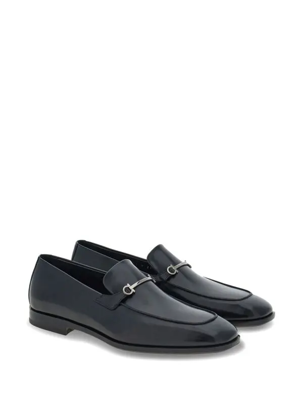 FERRAGAMO Gancini Charm Leather Loafers