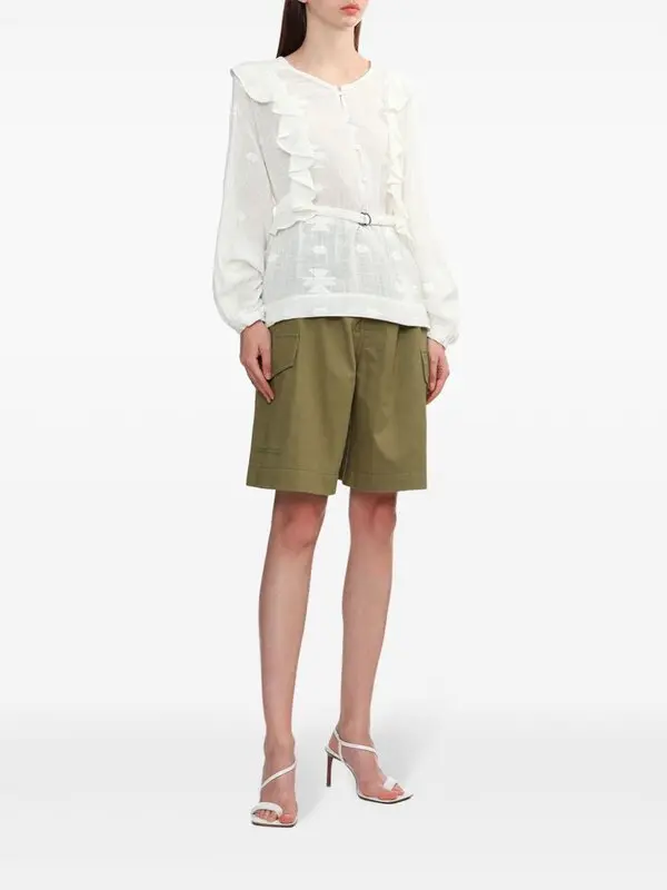 IRO PARIS Ruffle-detail Cotton Blouse