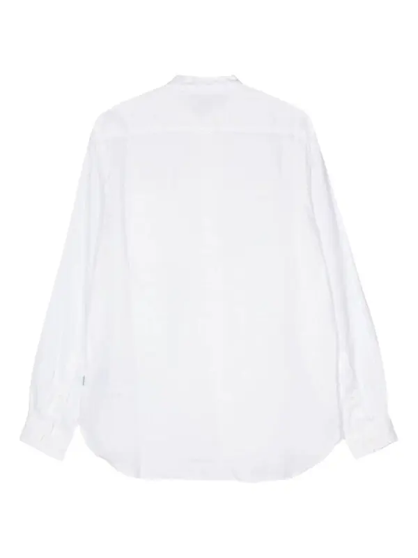 Woolrich Band-collar Linen Shirt