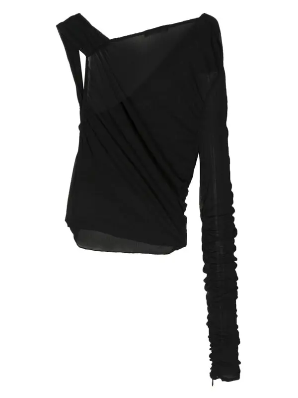 ANDREĀDAMO Asymmetric Ribbed Jersey Top