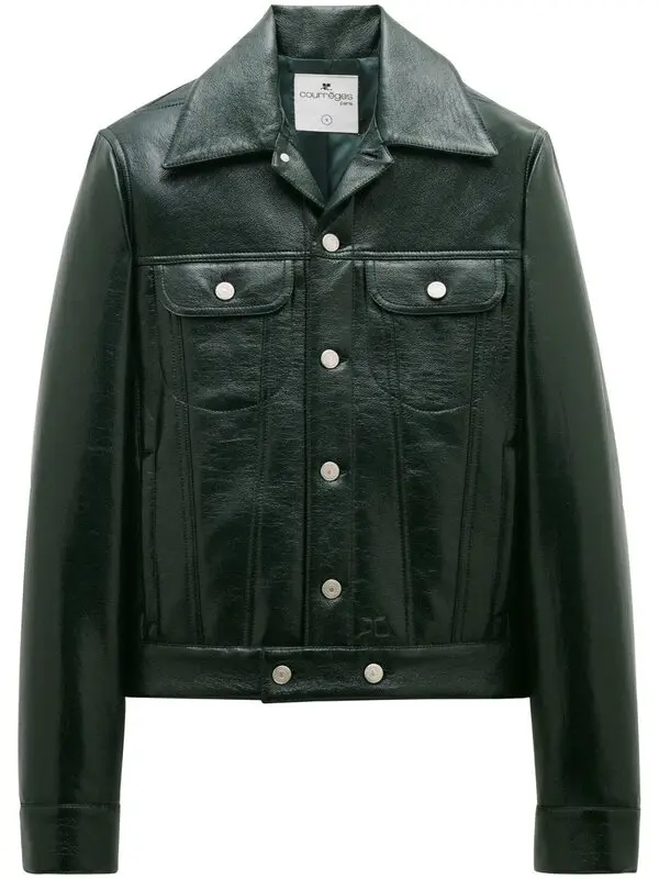 COURREGES V Trucker Vinyl Jacket
